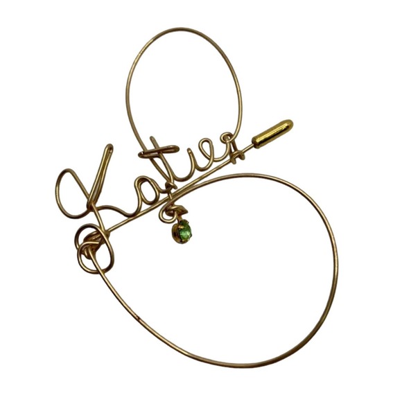 Jewelry | Vintage Gold Tone Katie Name Brooch | Poshmark